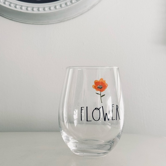 Rae Dunn | Dining | Rae Dunn By Magenta Etched Flower Wine Glass With ...
